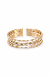 Crystal Strand 18k Gold Plated Cuff – Ettika